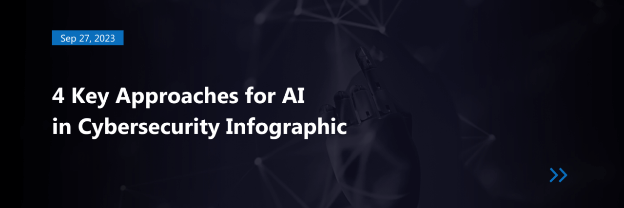 4 Key Approaches for AI in Cybersecurity Infographic - Black Cell