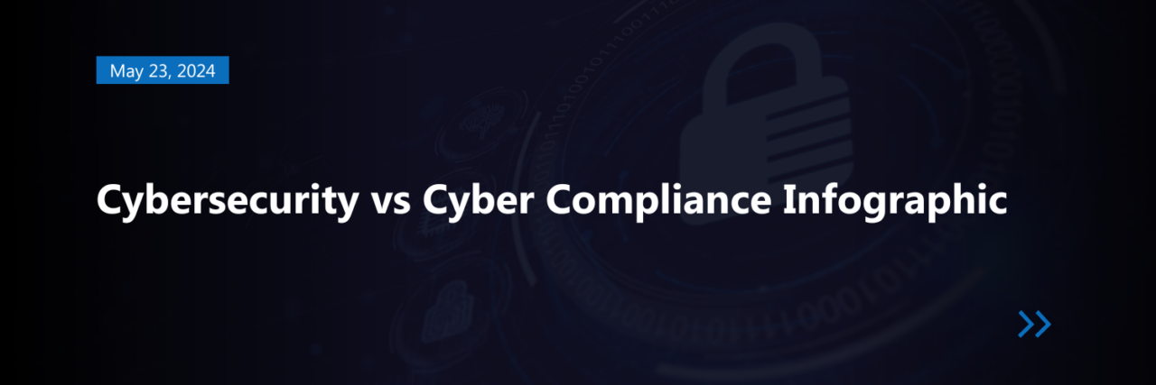Cybersecurity vs Cyber Compliance Infographic - Black Cell