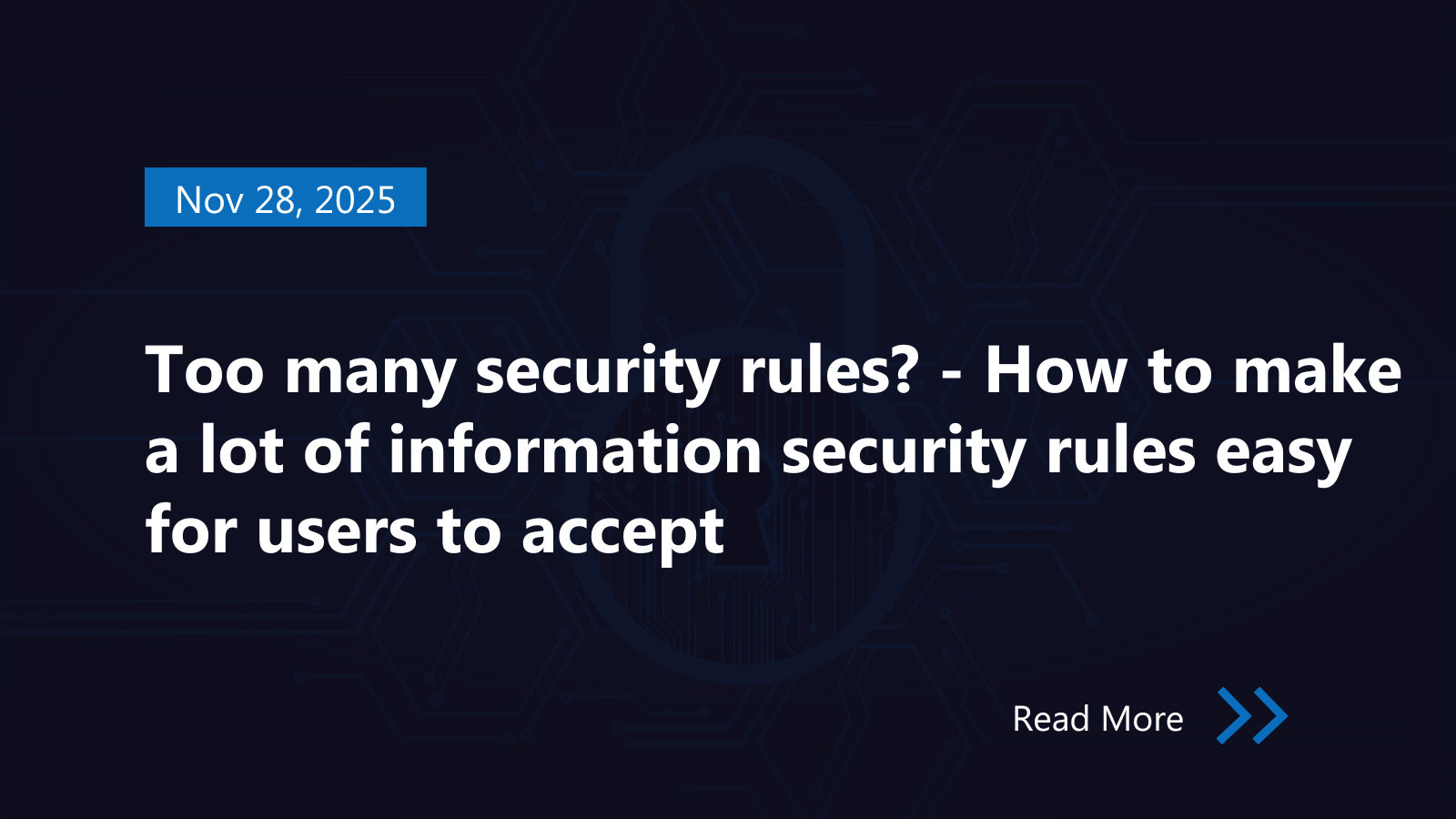 Too many security rules? - How to make a lot of information security ...